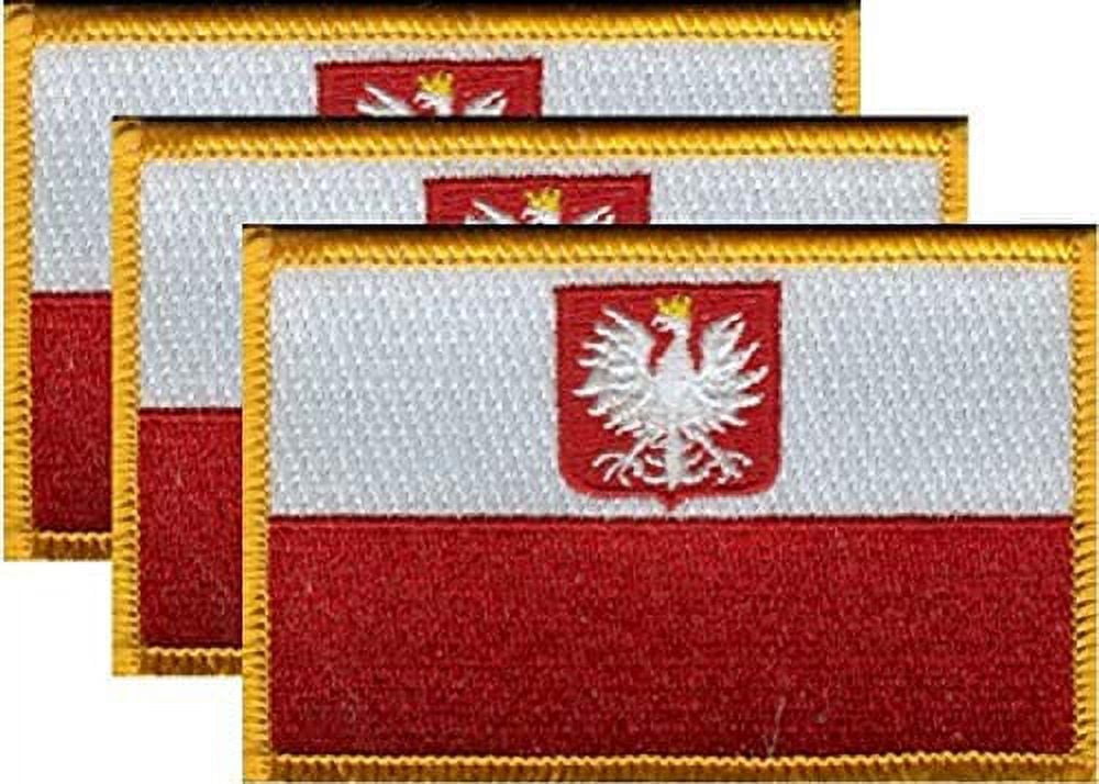 Pack of 3 Country Flag Patches 3.50" x 2.25", Three International ...