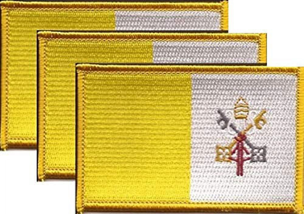 Pack of 3 Country Flag Patches 3.50" x 2.25", Three International ...