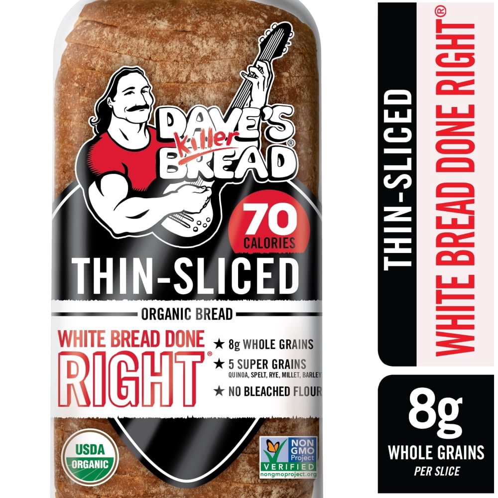 Pack of 3 Dave's Killer Bread Organic Thin Sliced White Bread Done ...