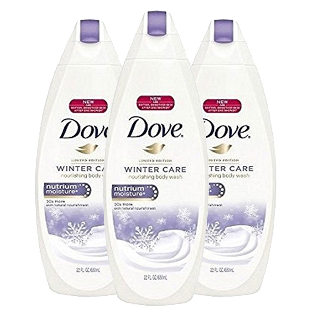 Dove Winter Care Body Wash, Pack of 3, 24 Ounces, Moisture, Limited ...