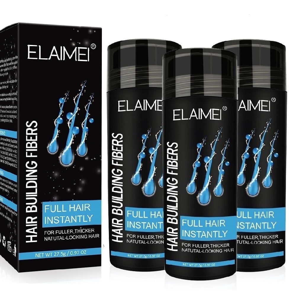(Pack of 3)Elaimei Hair Fibers for Thinning Hair - 27.5g Bottle Hair ...