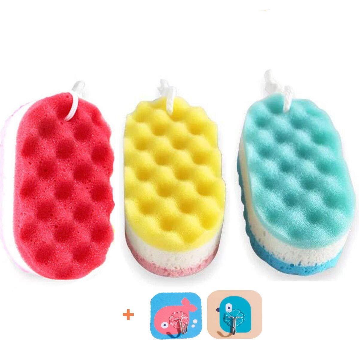 Pack of 3 Exfoliating Foam Sea Sponge Natural Feel Soft Bath Sponge ...
