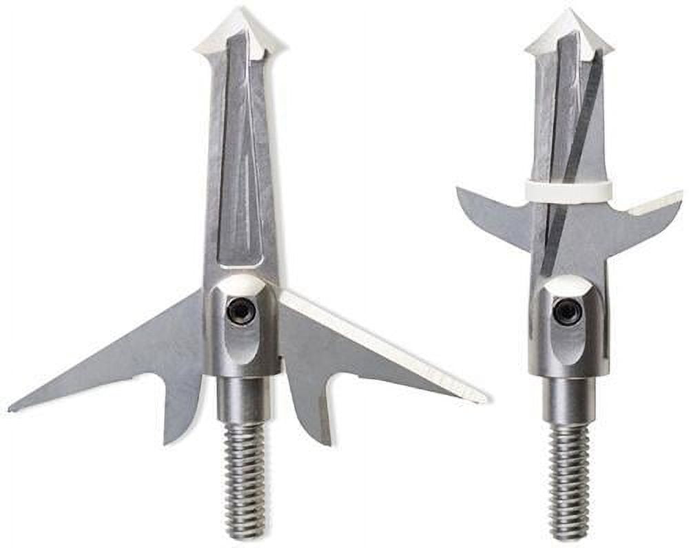 (Pack of 3) Expandable Steel Broadheads by Swhacker, 2-Blade 125 Grain ...