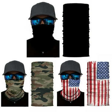 Pack of 8 Face Covering Mask Neck Gaiter Elastic, Fishing and Hunting ...