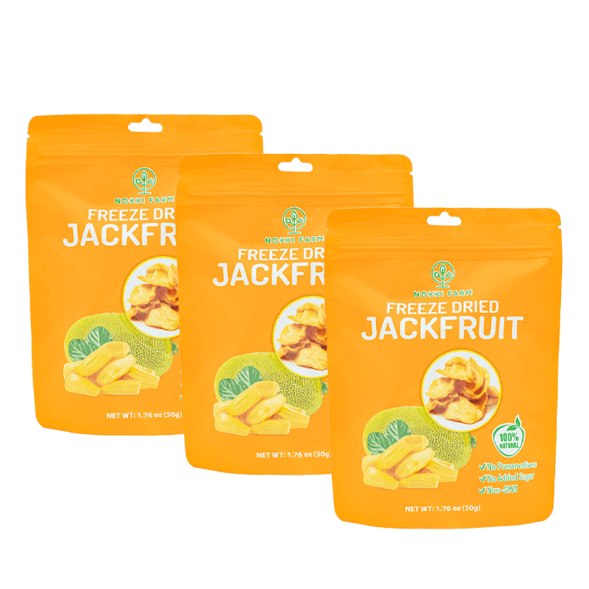 NOKKI FARM Freeze Dried Jackfruit Crisps - Healthy & Exotic Tropical ...