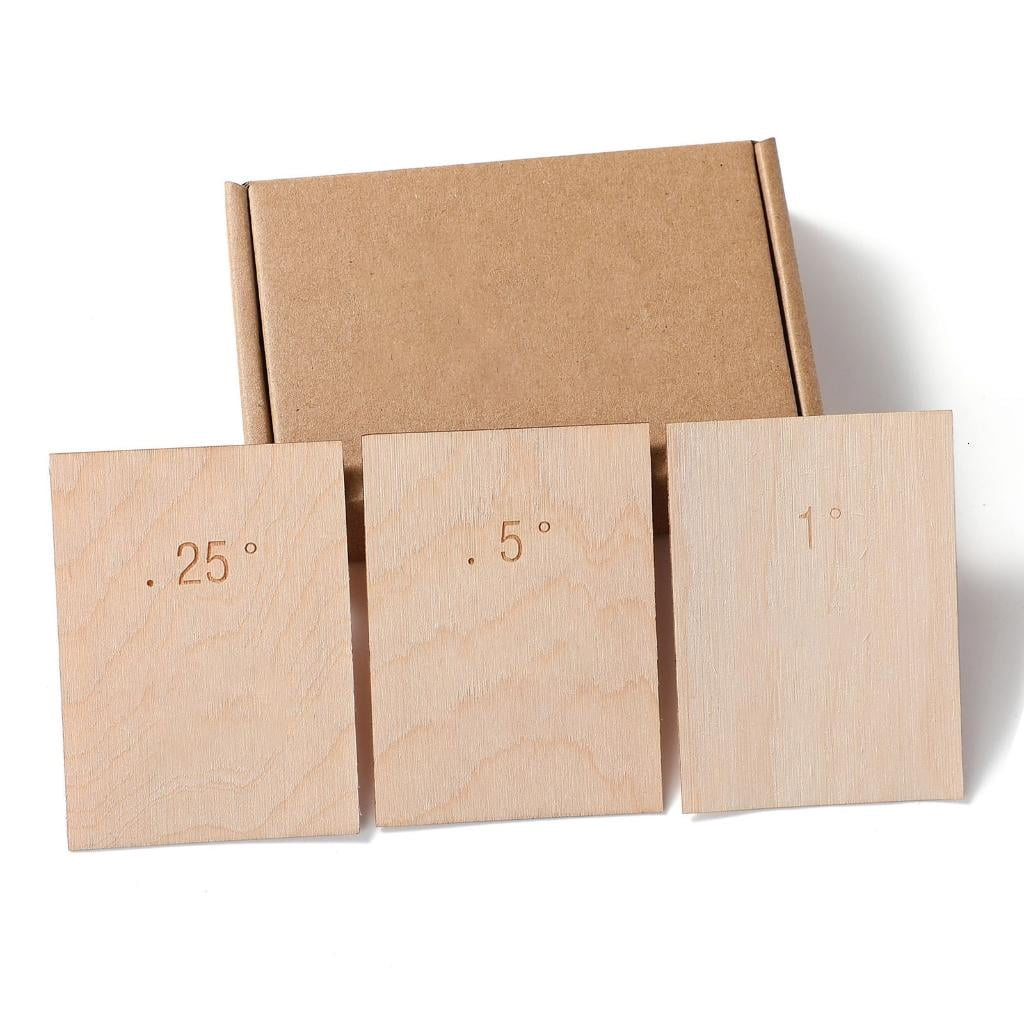 Pack of 3 Guitar Neck Shims for Bolt on Guitars Adjustable Tapered ...