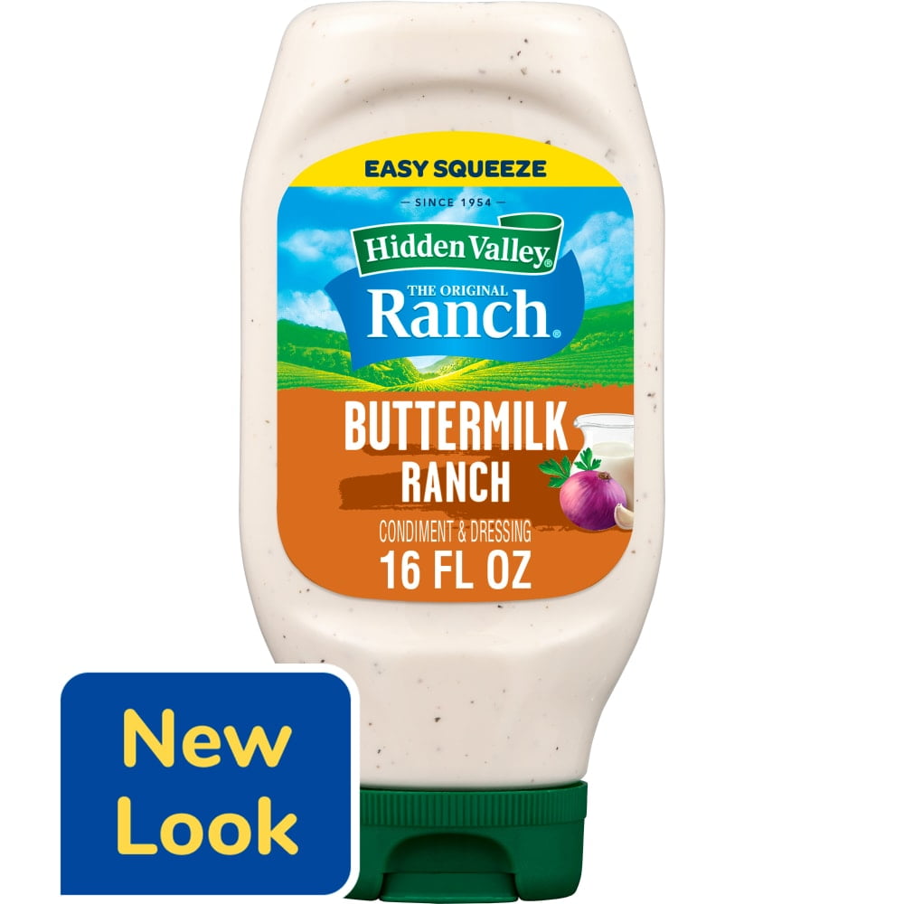 Pack of 3 Hidden Valley Buttermilk Ranch Salad Dressing and Topping, 16 ...