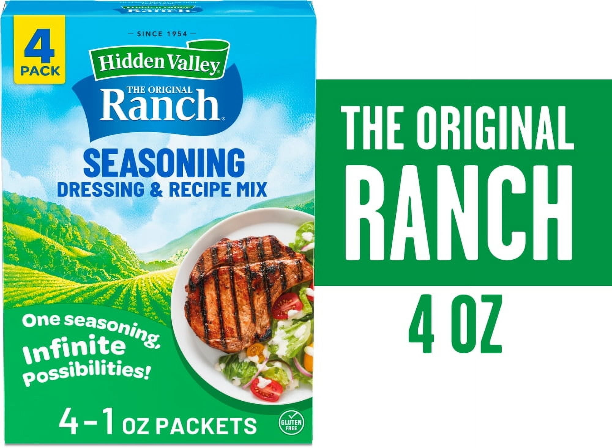 Pack of 3 Hidden Valley Original Ranch Salad Dressing and Seasoning Mix ...