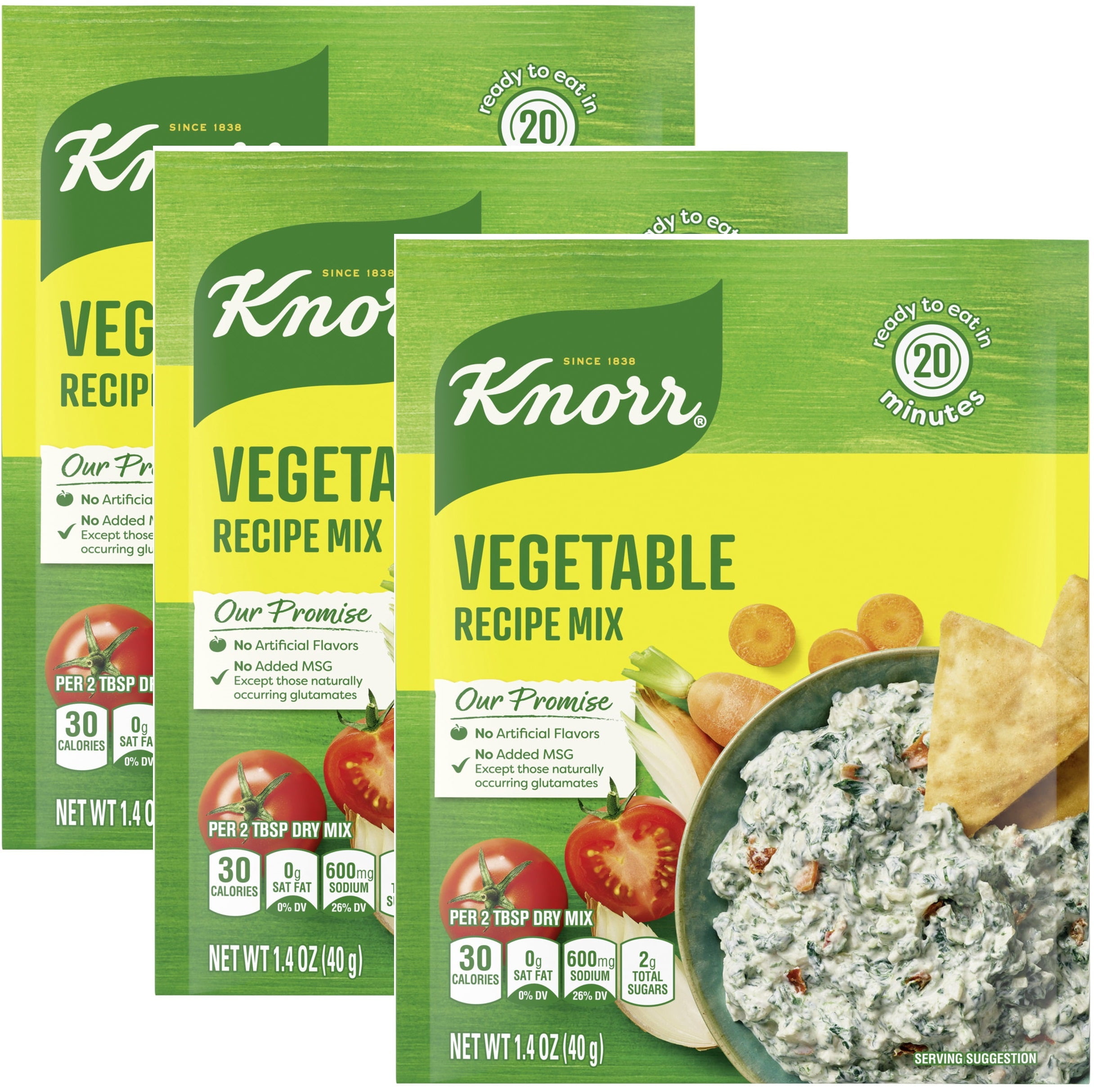 Pack of 3 Knorr Soup Mix and Recipe Mix Vegetable 1.4 Oz - Walmart.com