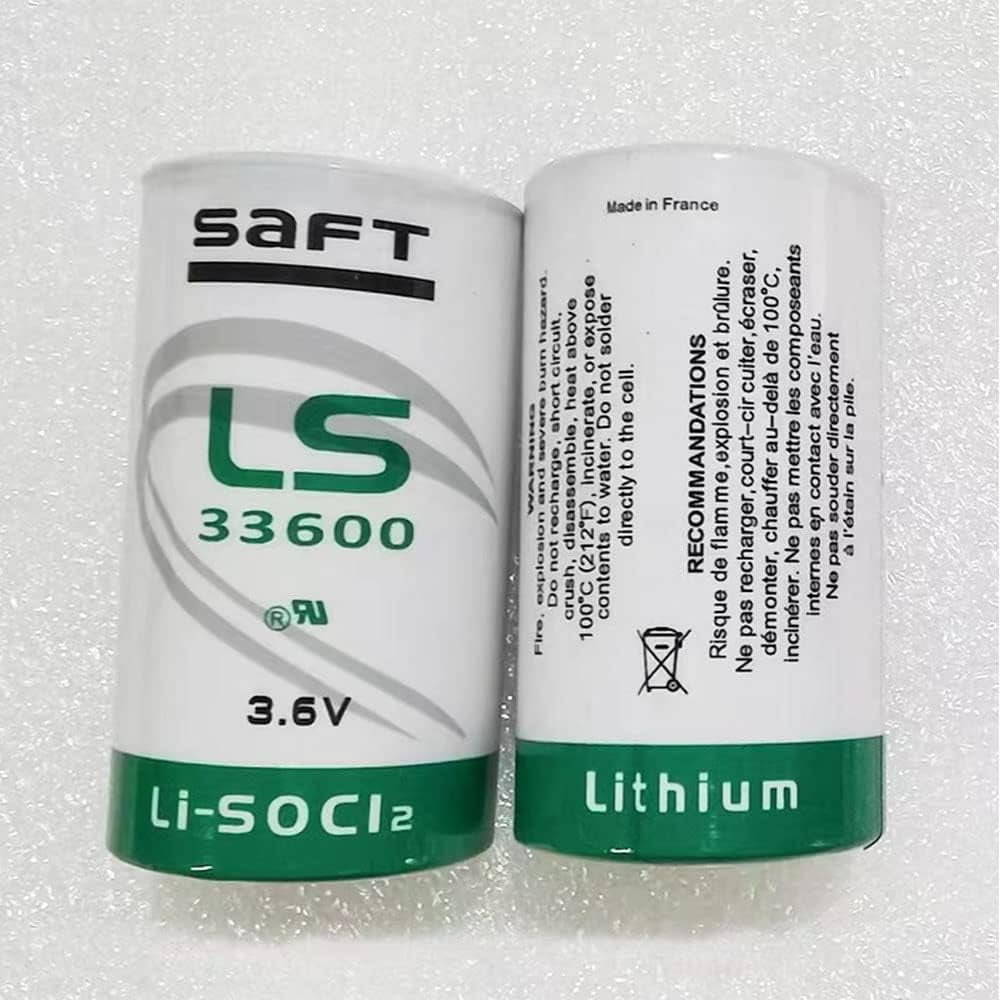 (Pack of 3) LS33600 D Size 3.6V Lithium Thionyl Chloride Battery 17000 mAh for SAFT LS33600 ...