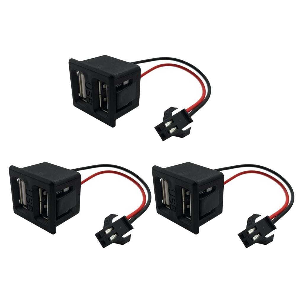 Pack of 3 Lamp Snap In Charging Socket Power Charging Outlets with ...
