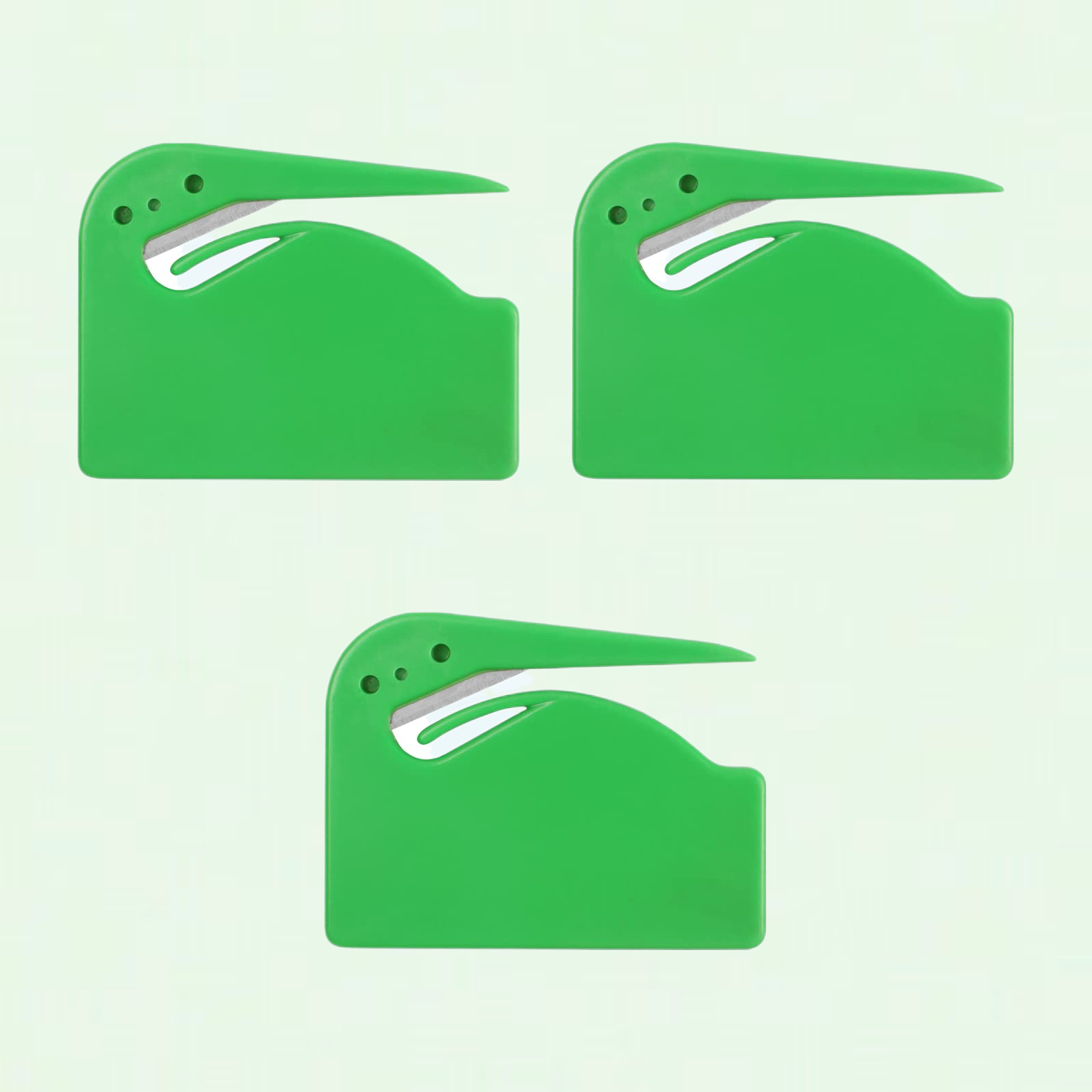 Pack of 3 Letter Openers, Blade Paper Cutter Envelope Slitters (Blue, M ...