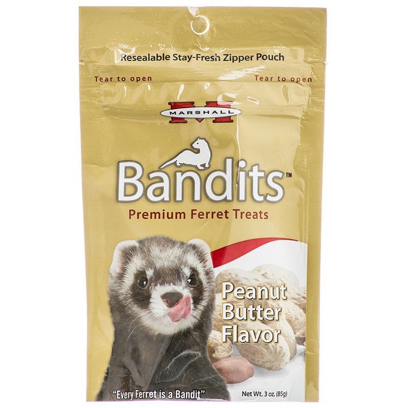 [Pack of 3] Marshall Bandits Premium Ferret Treats Peanut Butter Flavor ...