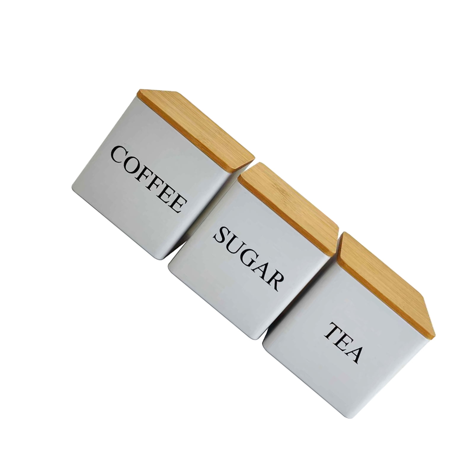 Pack of 3 Multiple Use Storage Boxes Square Shape with Bamboos Lids ...