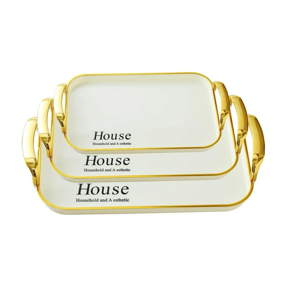 Pack of 3 Multipurpose Storage Trays Stackable Designs Reusable Plastic ...