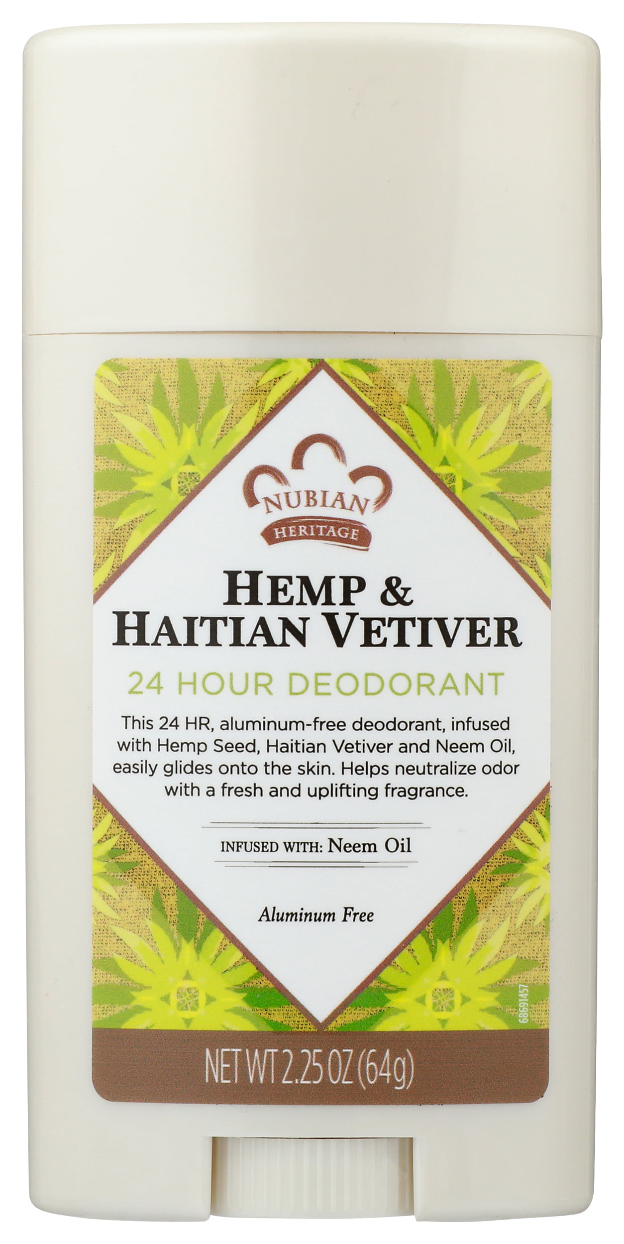 Pack of 3, Nubian Heritage Hemp & Hatian Vetiver Deodorant, 2.25 oz ...