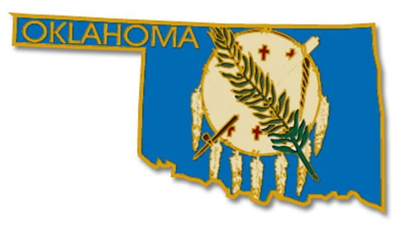 Pack of 3 Oklahoma Map Shaped Lapel Pins; Three Tie Pin Badges with ...