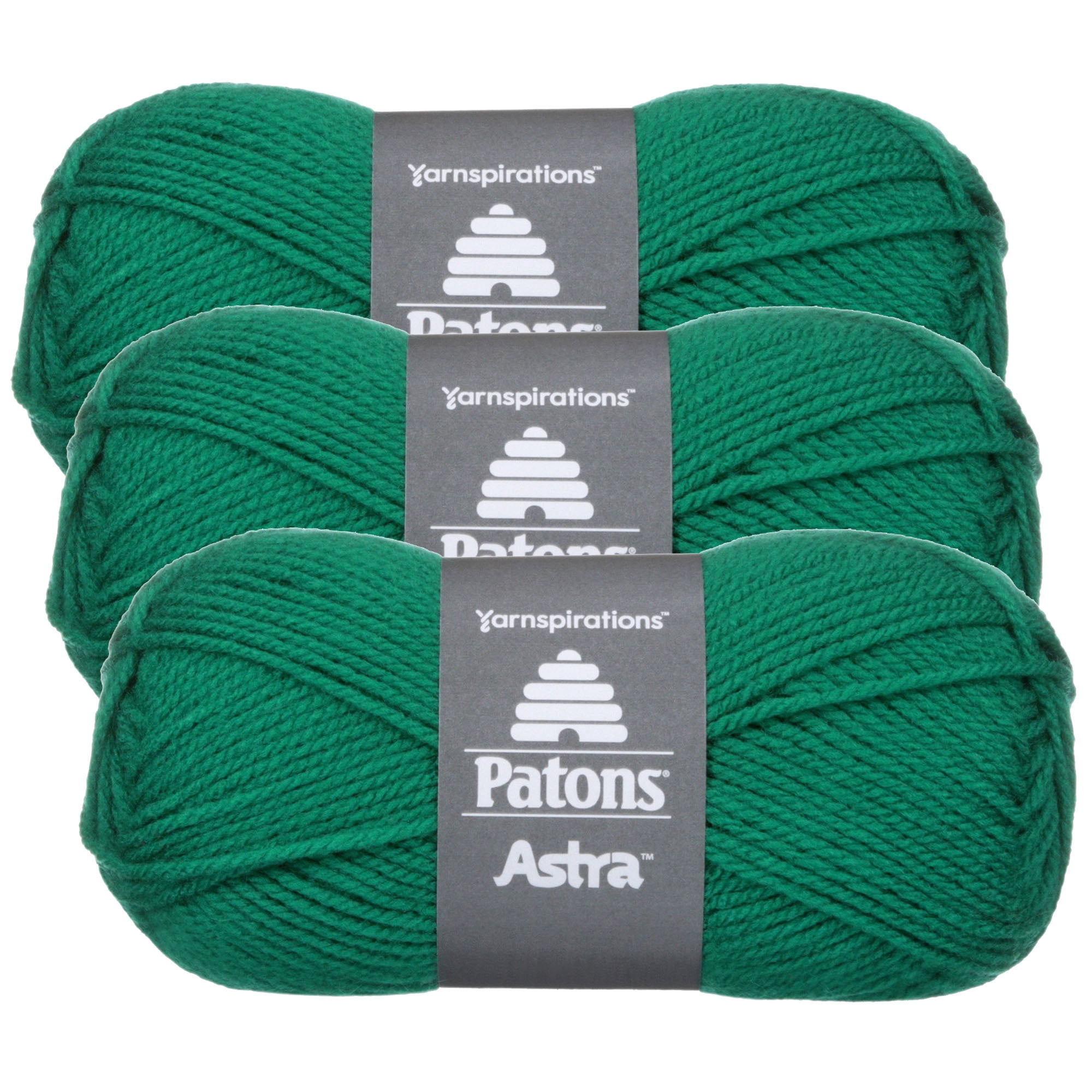 (Pack of 3) Patons Astra Yarn - Solids-Emerald - Walmart.com