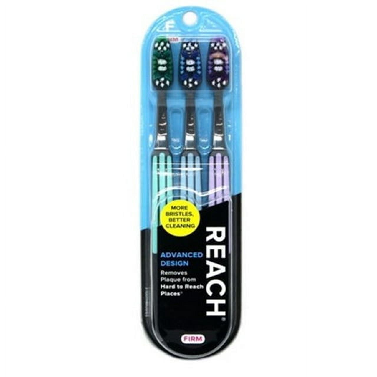 Reach Advanced Design Toothbrushes, Firm Bristles 3ct Manual Toothbrush ...