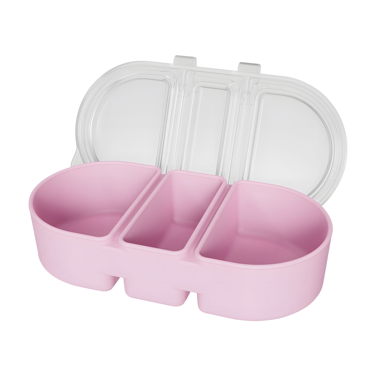 (Pack of 3) Silicone Three Section Sauce Storage Cartons Impermeable ...