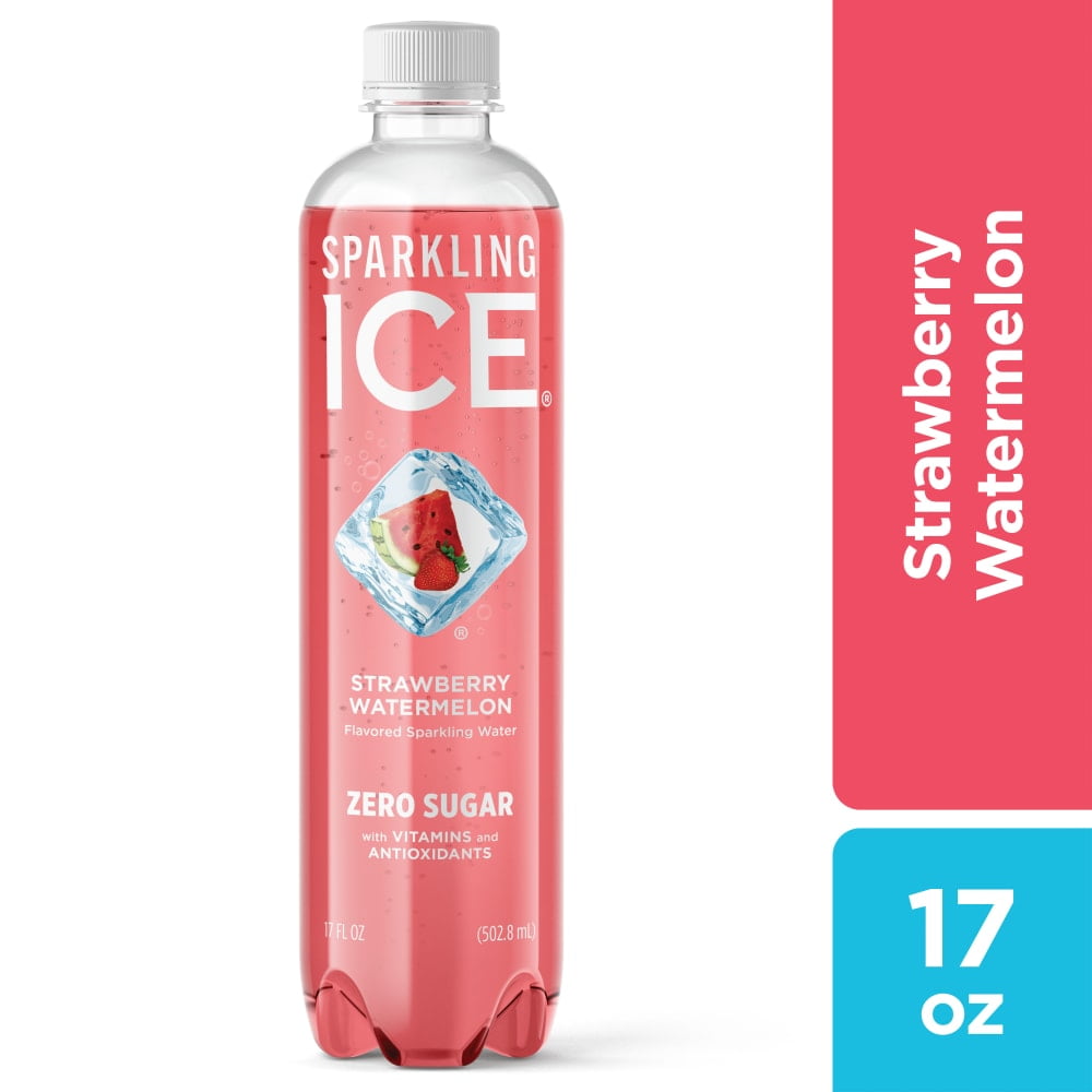 Pack of 3 Sparkling Ice Strawberry Watermelon Flavored Sparkling Bottled Water, 17 fl oz ...