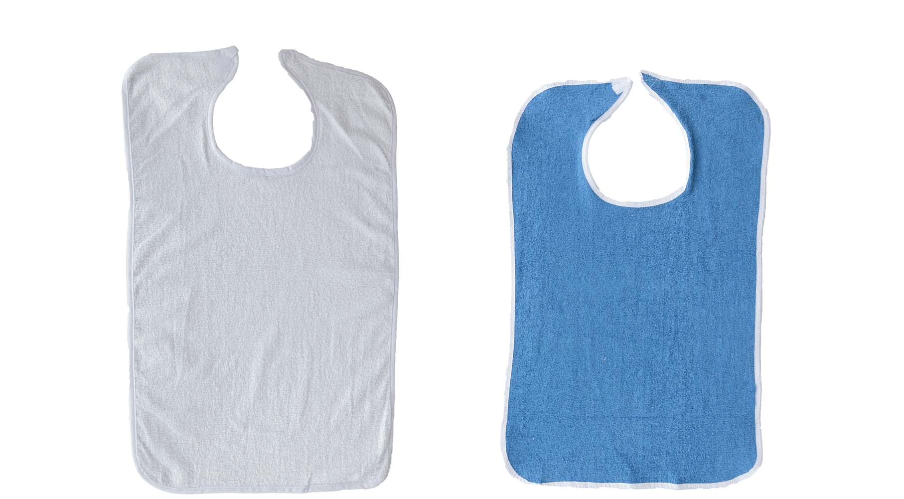 Pack of 3 Terry Adult Bib with Velcro Closure - 3 Pack (1- Royal Blue ...