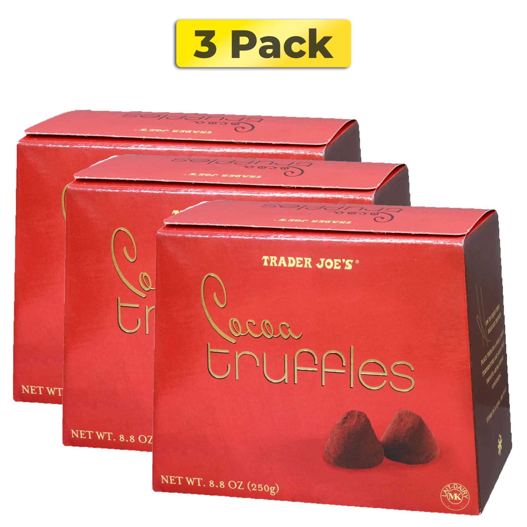 Pack of 3 Trader Joe's Cocoa Truffles | 8.8 oz - Walmart.com