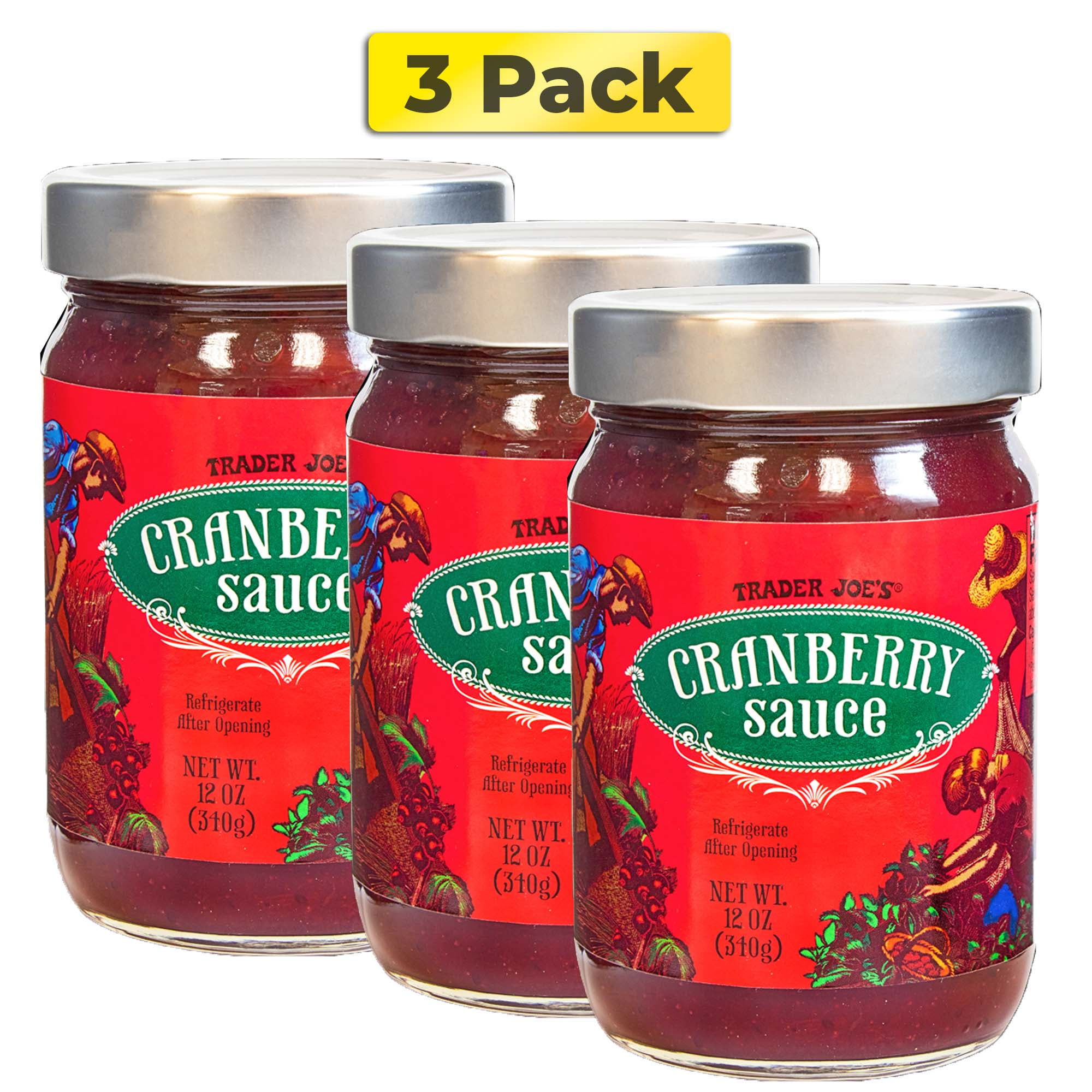 Pack of 3 Trader Joe's Cranberry Sauce | 12 oz - Walmart.com