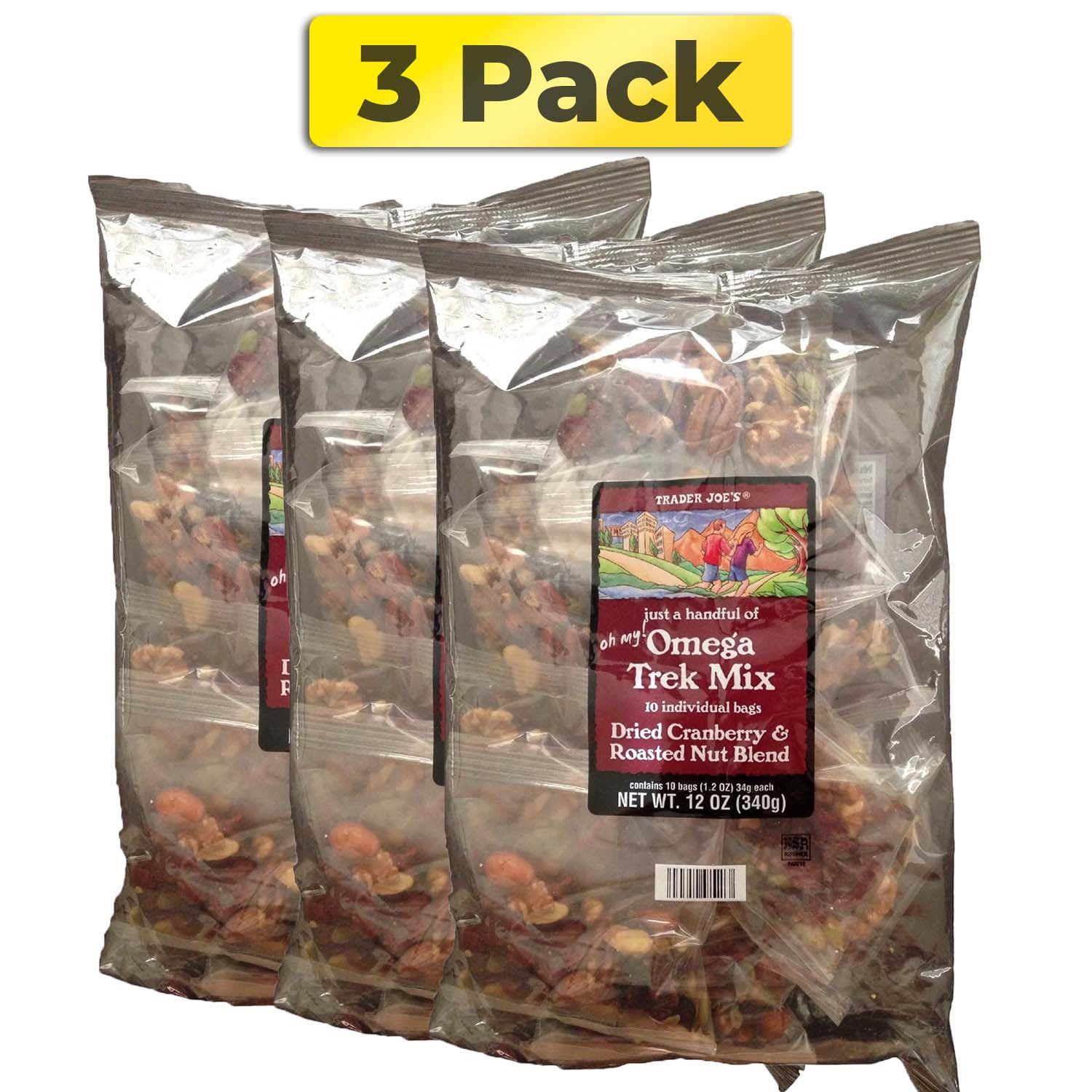 Pack of 3 Trader Joe's Omega Trek Mix | Nutritious & Flavorful Snack ...