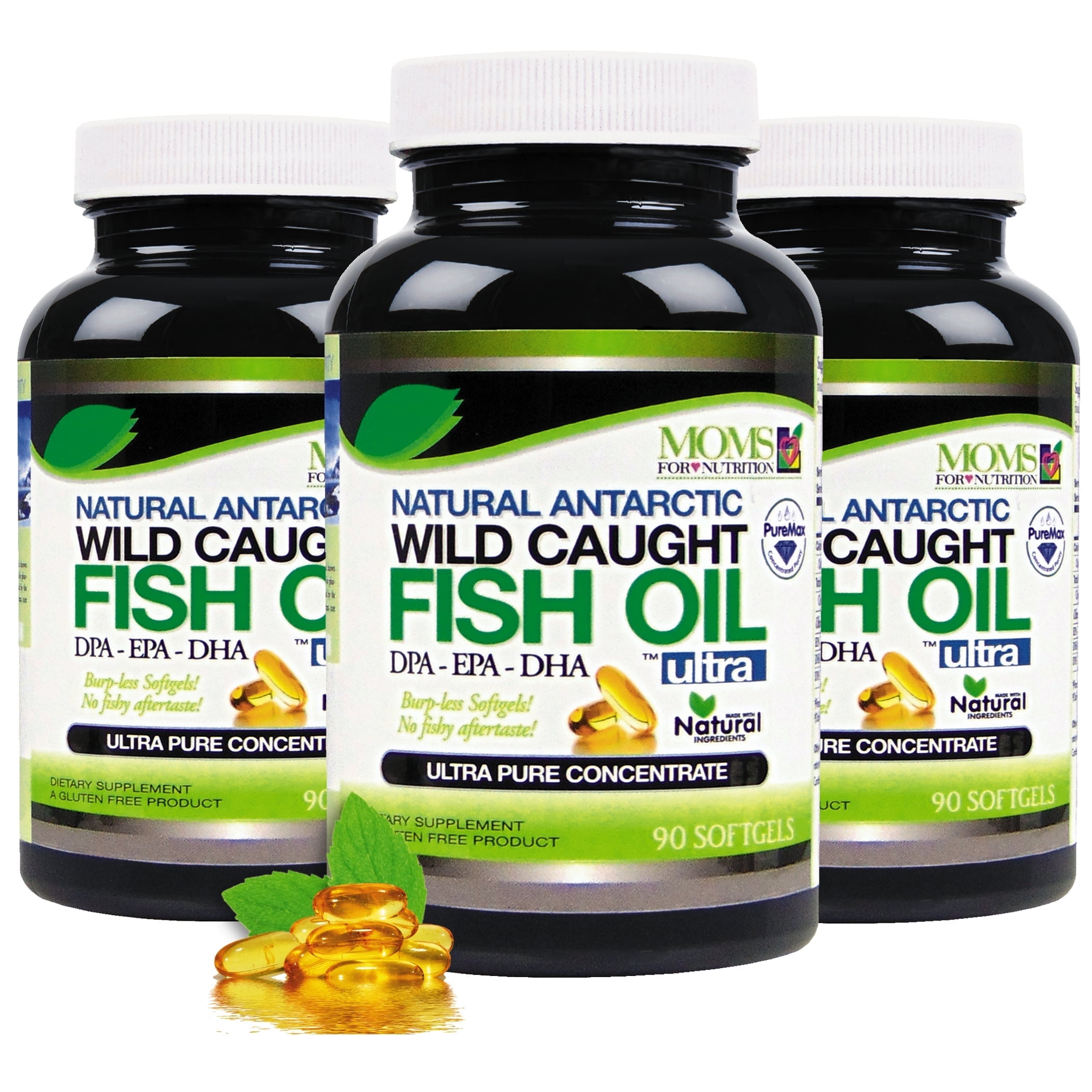 Moms For Nutrition Wild Caught Fish Oil Supplement, Omega 3 DPA-EPA-DHA ...