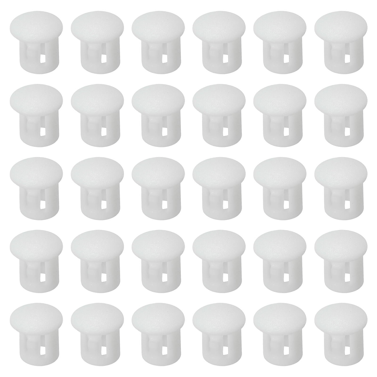 Pack of 30 Flush Type White Hole Plugs Drilling Hole Screw Caps Covers ...