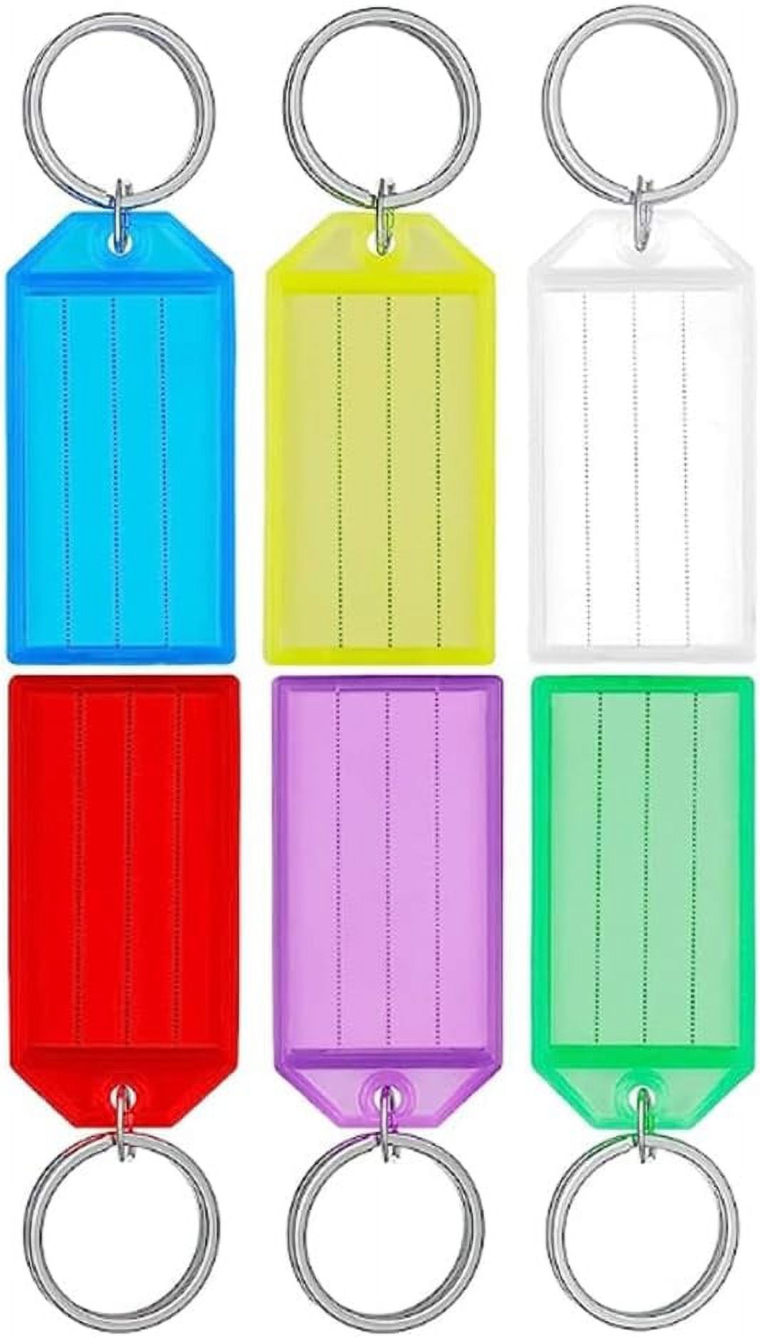 Pack of 30 Key Rings for Labelling, Plastic Key Fob Can Be Written On ...