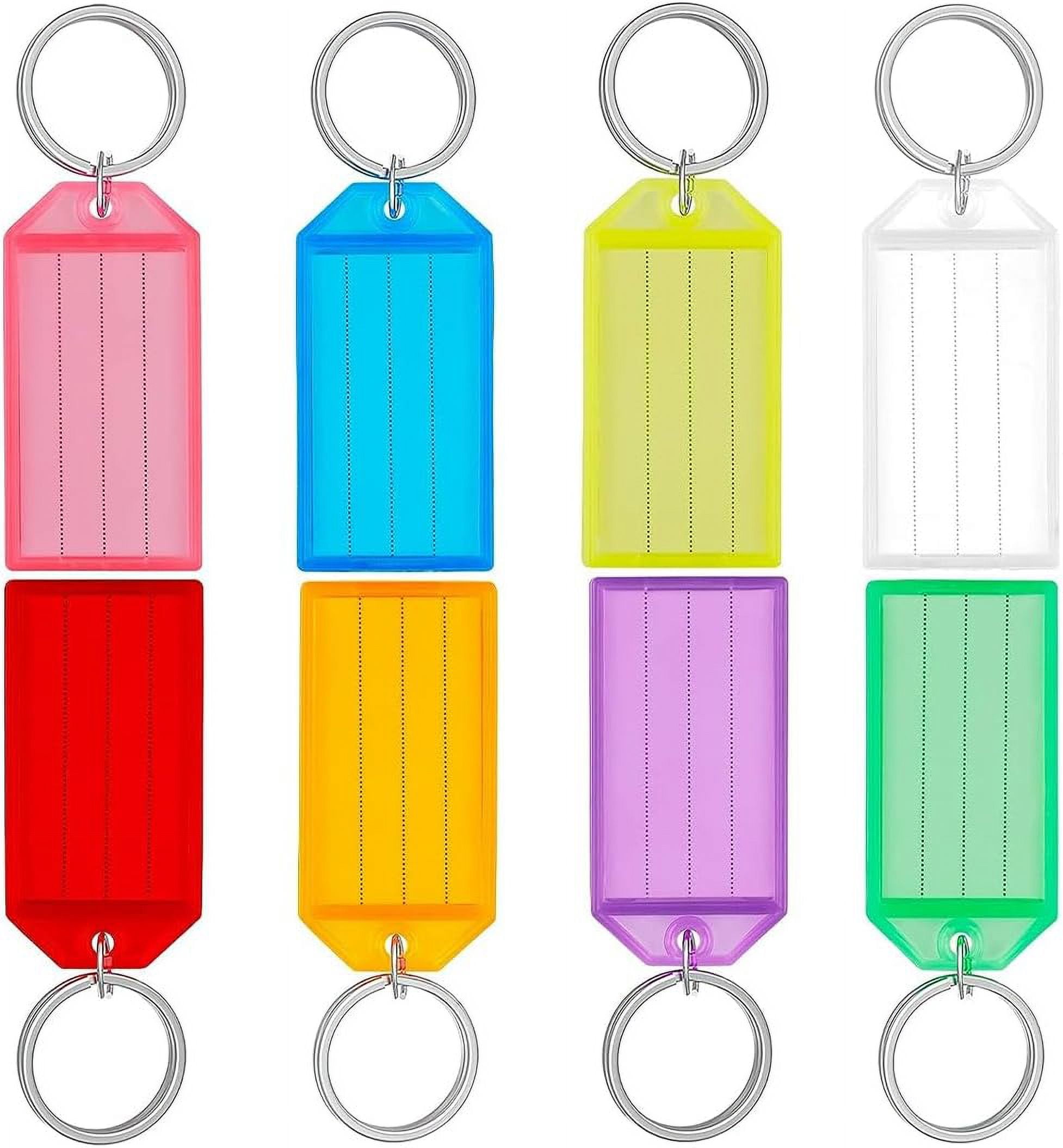 Pack of 30 Key Tags 5.8 x 2.8 cm 8 Types Different Coloured Key Tags ...