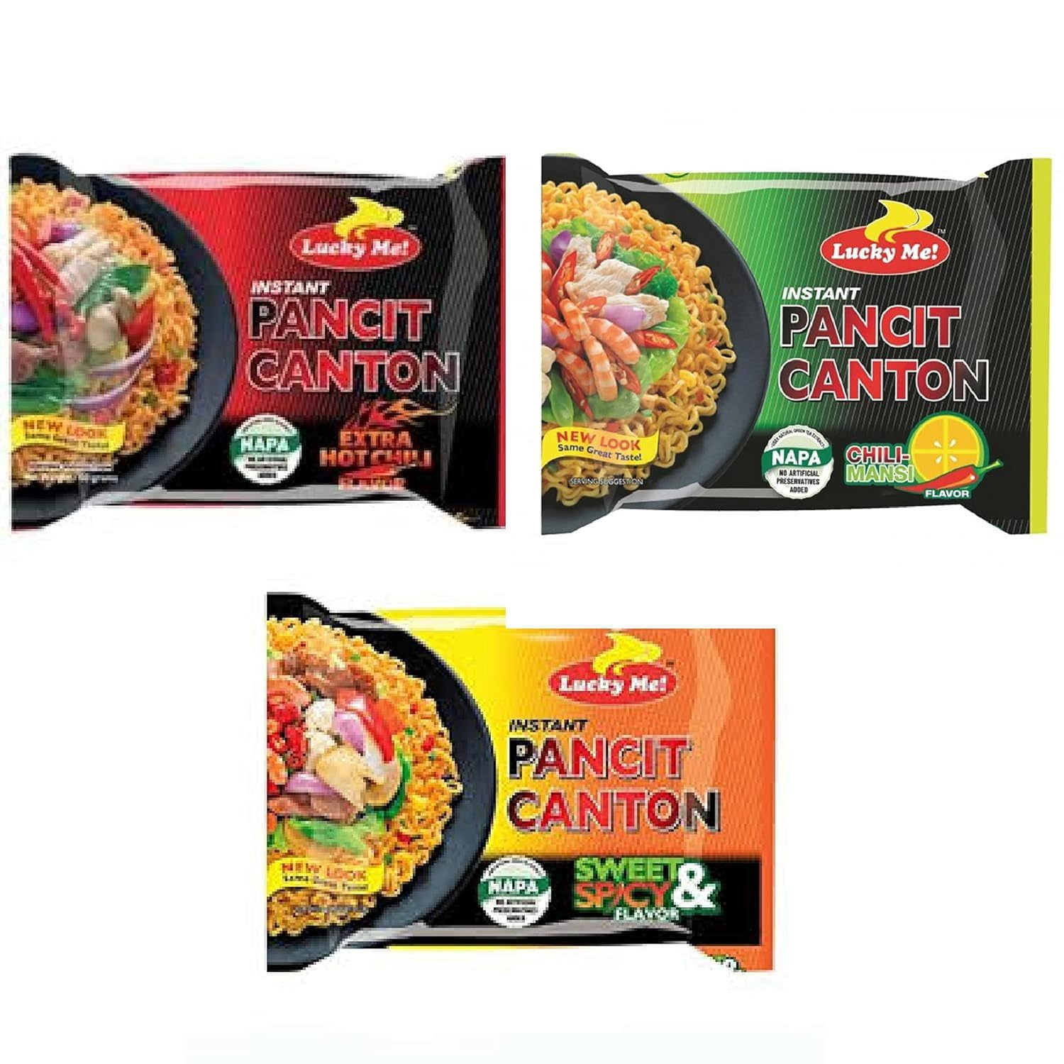 (Pack of 30) Lucky Me Pancit Canton Variety Noodles - 10 of each ...