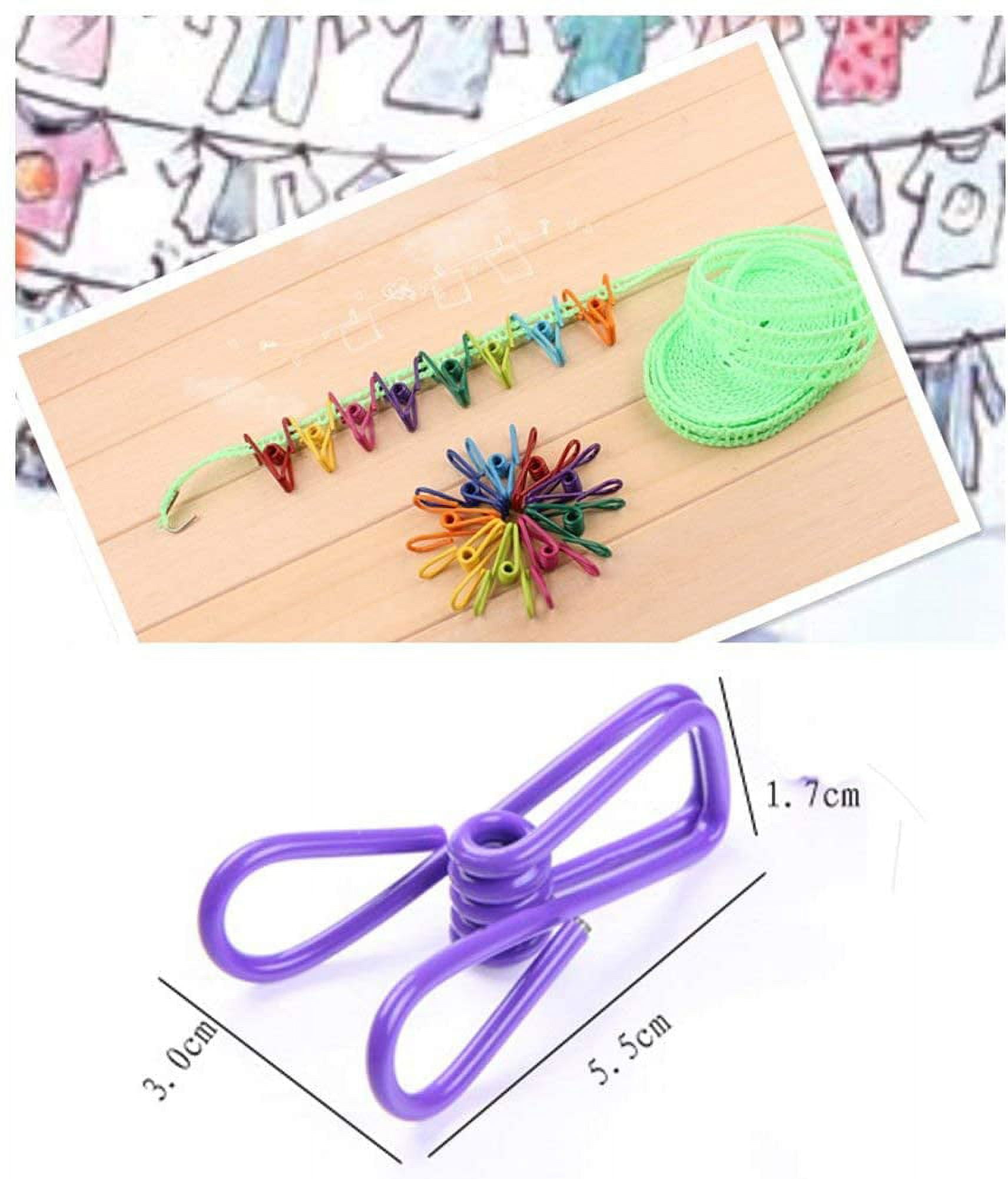 Pack of 30 Purple Utility Clips 2 Inch Steel Wire Clips Holders Steel ...