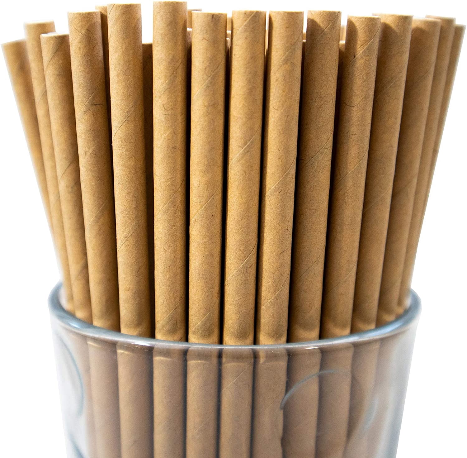 Pack of 300 Natural Kraft Biodegradable 4-Ply Paper Drinking Straws ...