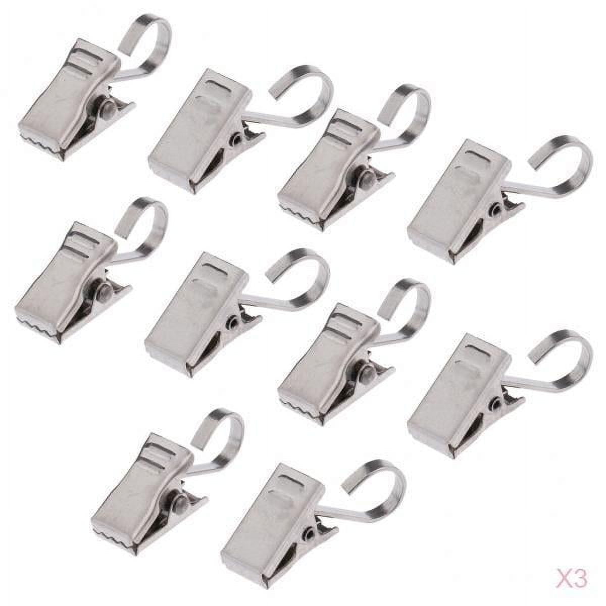Pack of 30Pcs Shower Curtain Clips with Hook Clips,Curtain Drapery ...