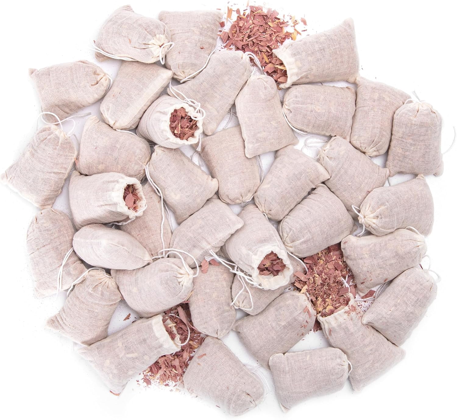 Pack of 36 Cedar Sachets Bag, Red Cedar Chips Sachets for Clothes ...
