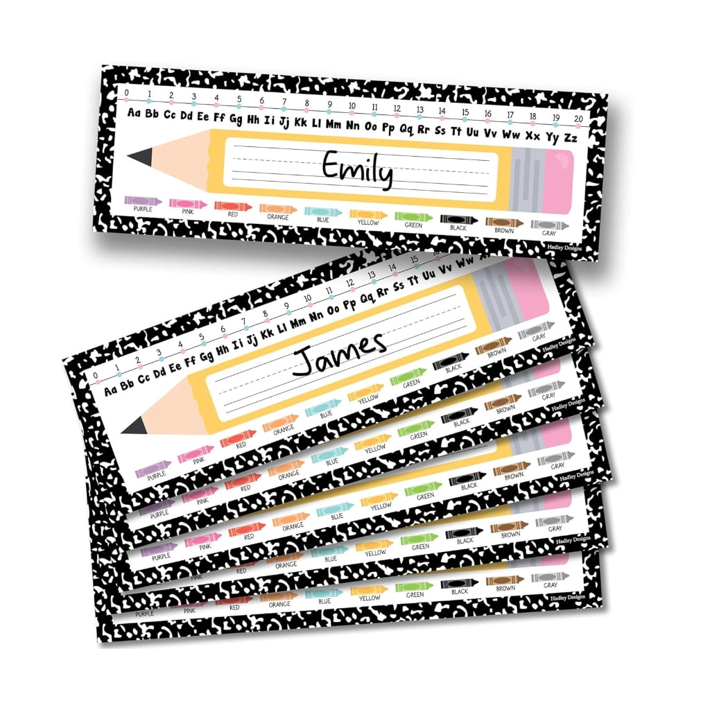 36pcs Animal Print Name Cards for Bulletin Board Classroom Decoration ...