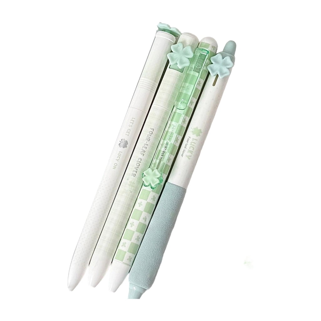 Pack of 4 0.5mm Quiet Clicks Gel Pen Quick Drying Ink Smooth Writing ...