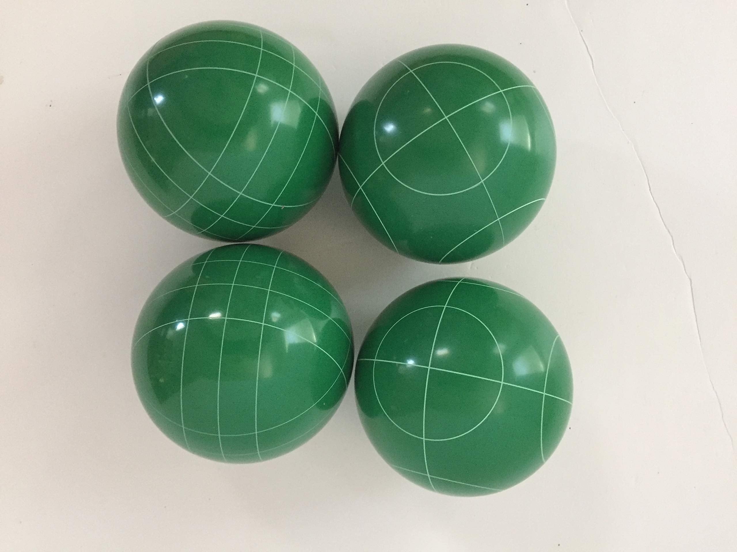 Pack of 4-107mm Bocce Balls (7 of 8) - Green with 2 Different Scoring ...