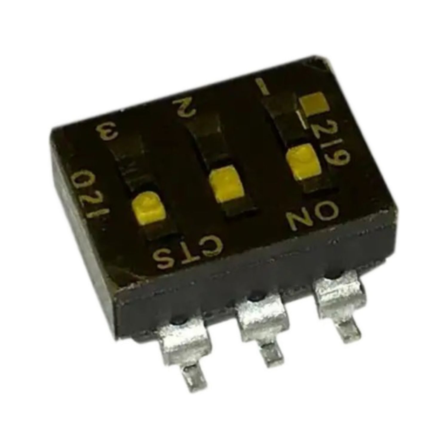 Pack of 4 219-3LPSTR Switch Dip SPST 3 Position Surface Mount Slide (Standard) Actuator 100mA ...