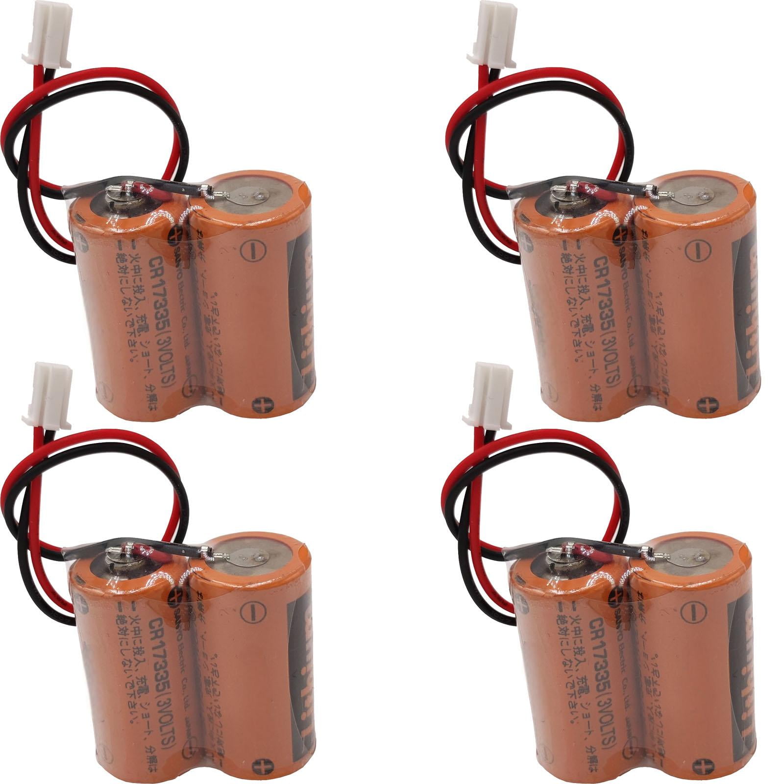 《Pack of 4》2CR17335A WK17 6V Battery 1800mAh for SANYO MR-BAT6V1 ...