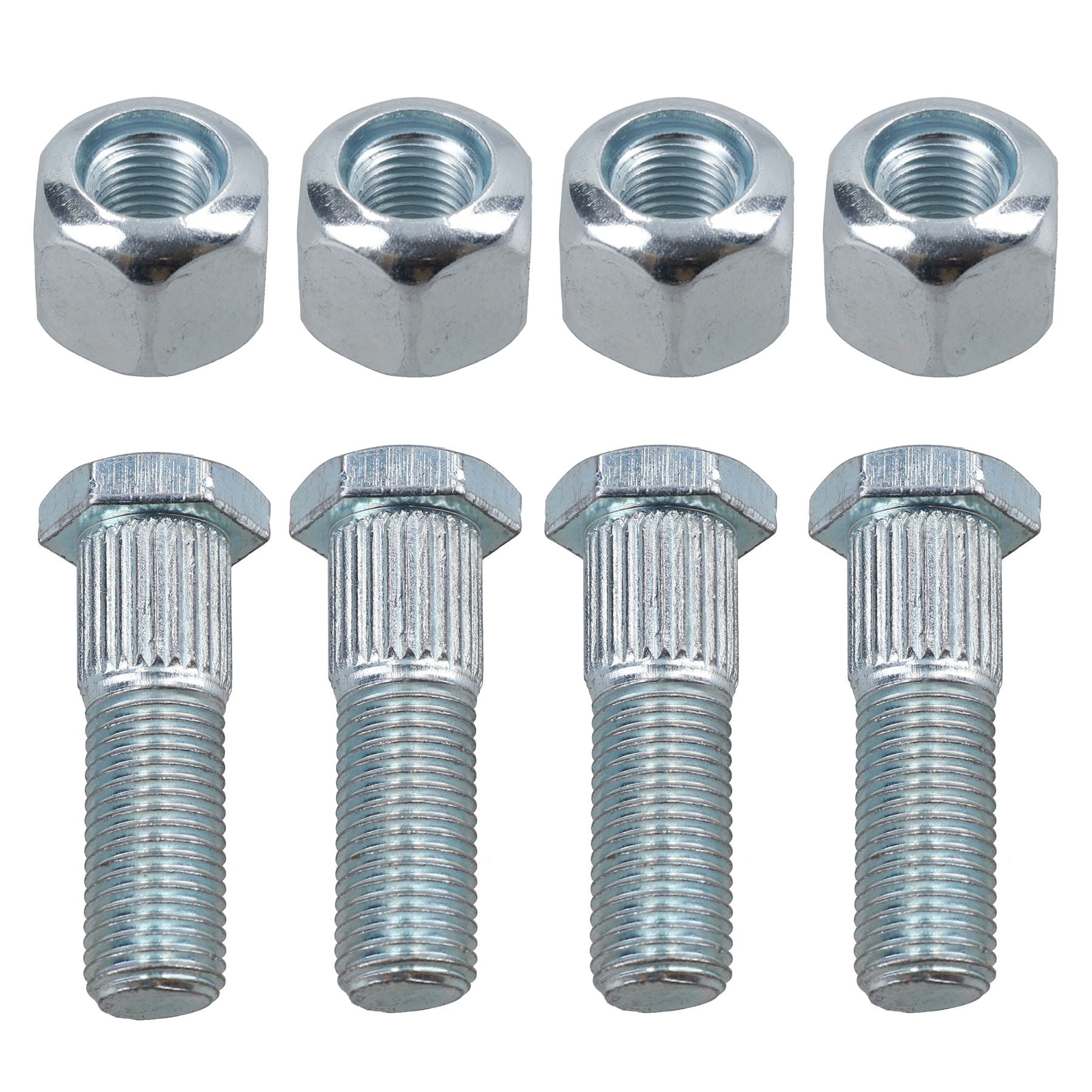 Pack of 4 3/8" UNF Wheel Studs And Nuts For 4" PCD Trailer Suspension ...