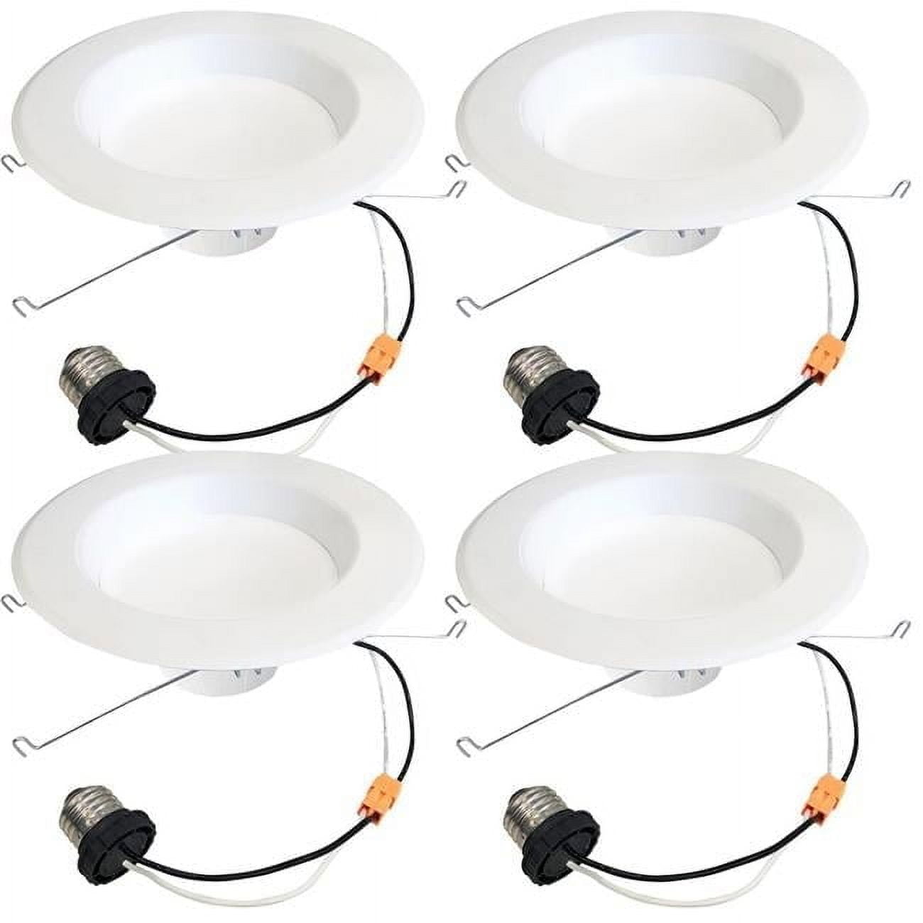 Resplandor 4" Integrated LED Retrofit Recessed Light Kit (4 Count ...
