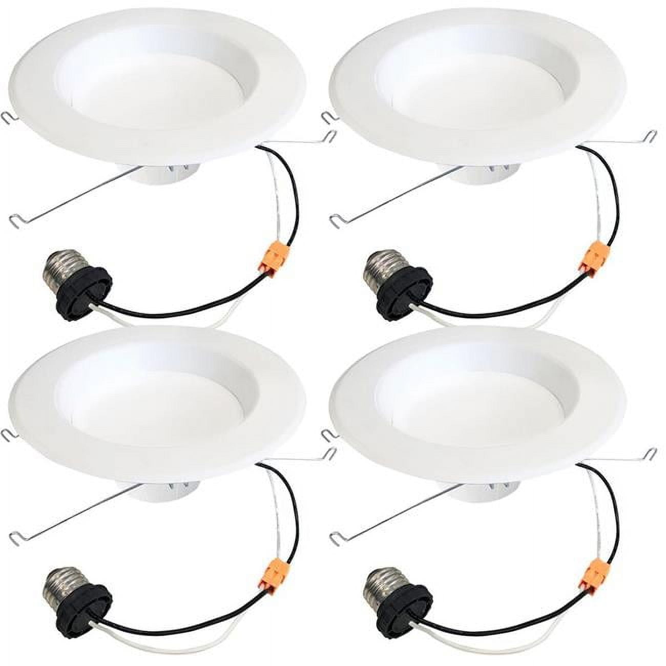 Pack of (4) 4'' Integrated LED Recessed Retrofit Light Kit 65-Watt ...
