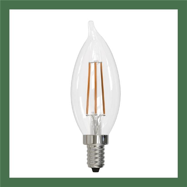 Pack of (4) 5 Watt Dimmable Clear CA10 LED Light Bulbs with Candelabra ...