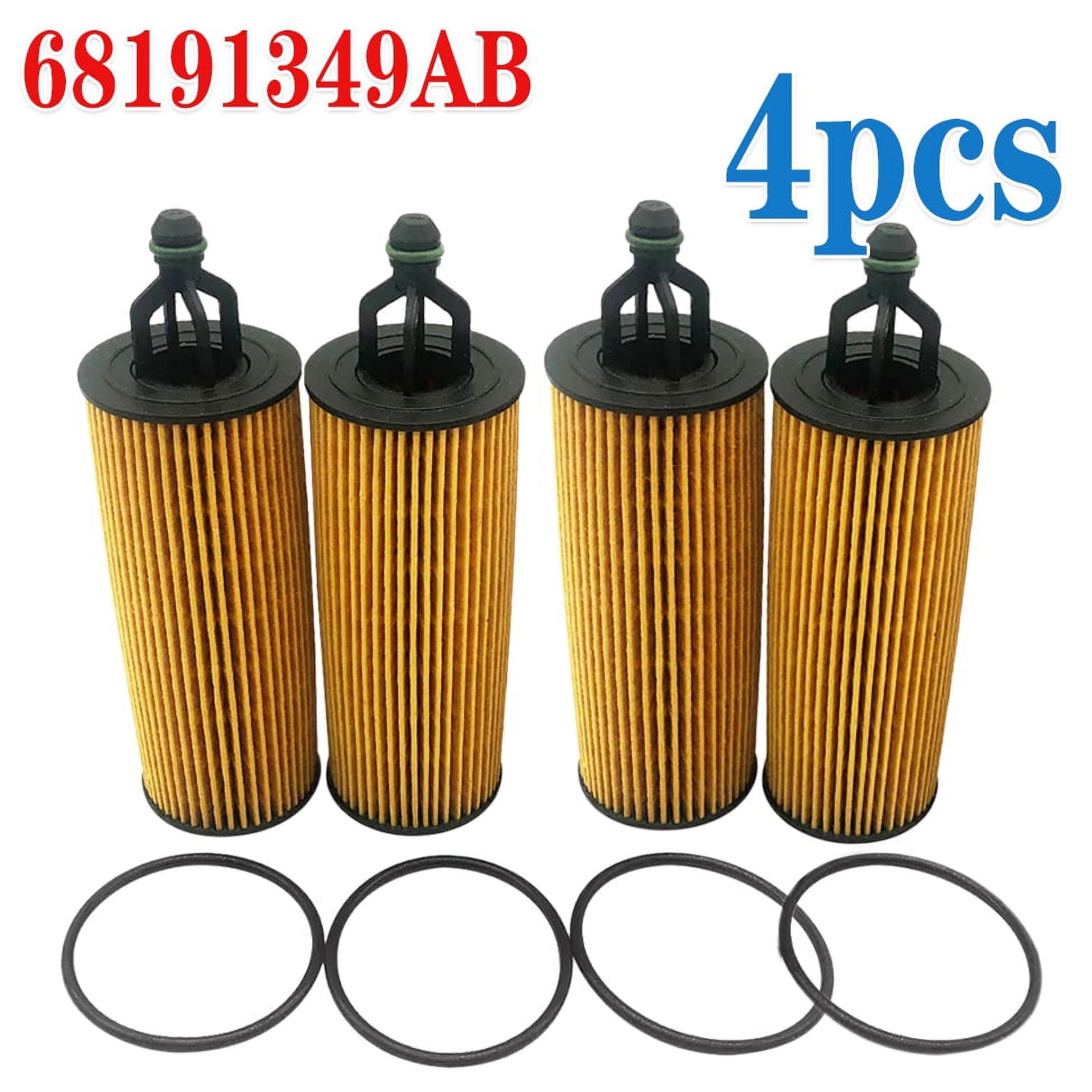 Pack of 4 68191349AB Oil Filter for Dodge Charger JEEP Cherokee RAM1500 ...