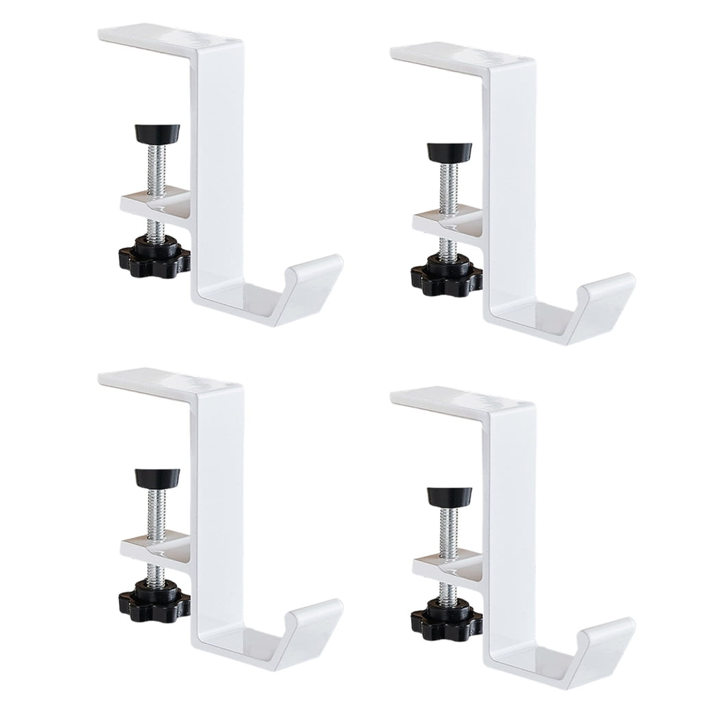 Pack of 4 Adjustable Nonstick Desk Hook Sturdy Hanger for Storage in ...