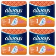 Pack of 4 Always Classic Pads with Wing Normal Size Clean Feel ...